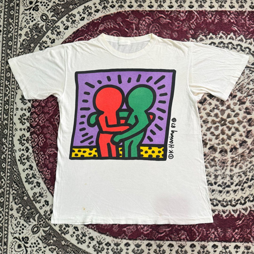 Vintage Keith Haring, Men's Fashion, Tops & Sets, Tshirts & Polo Shirts ...