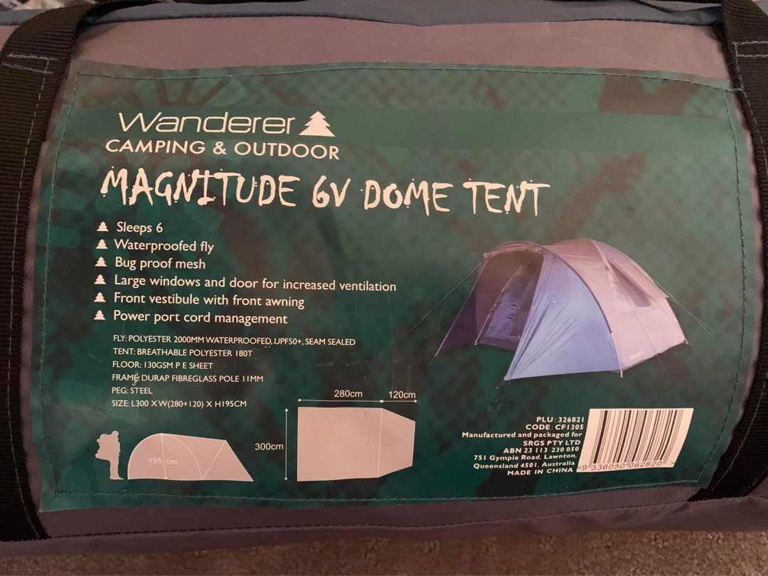Wanderer 6V Dome Tent Heavy Duty, Sports Equipment, Hiking & Camping on ...