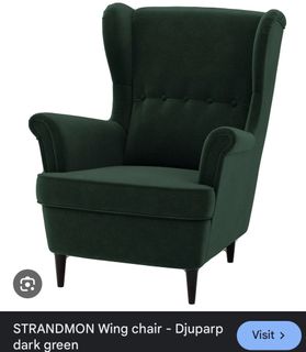 IKEA STRANDMON Wing chair, Kelinge beige, Furniture & Home Living ...