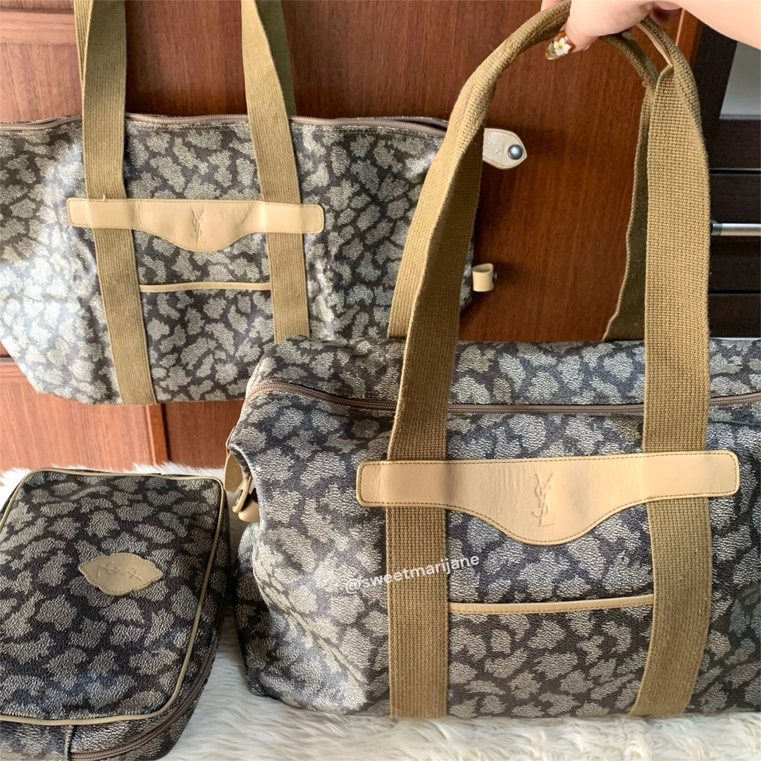 YSL Vintage Duffle Bag and Pouch (Bundle all in), Luxury, Bags ...