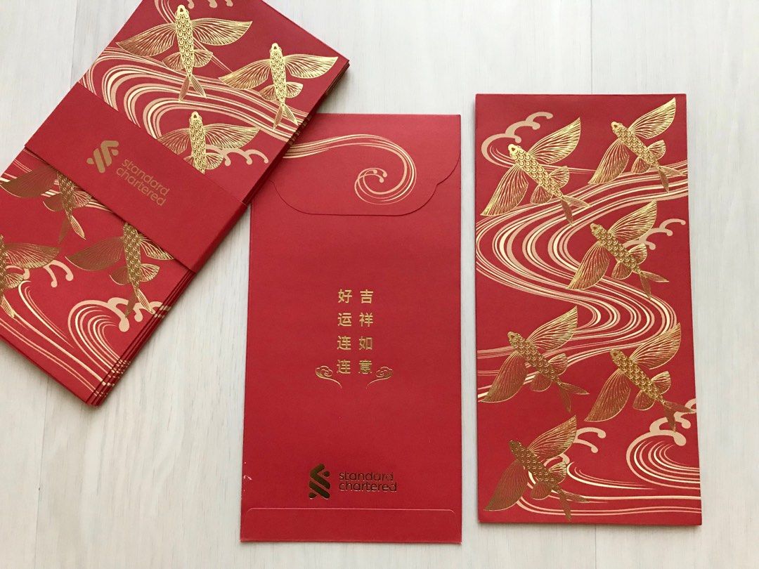 Reserved: 10pcs Standard Chartered 2023 red packet / ang pow pao ...