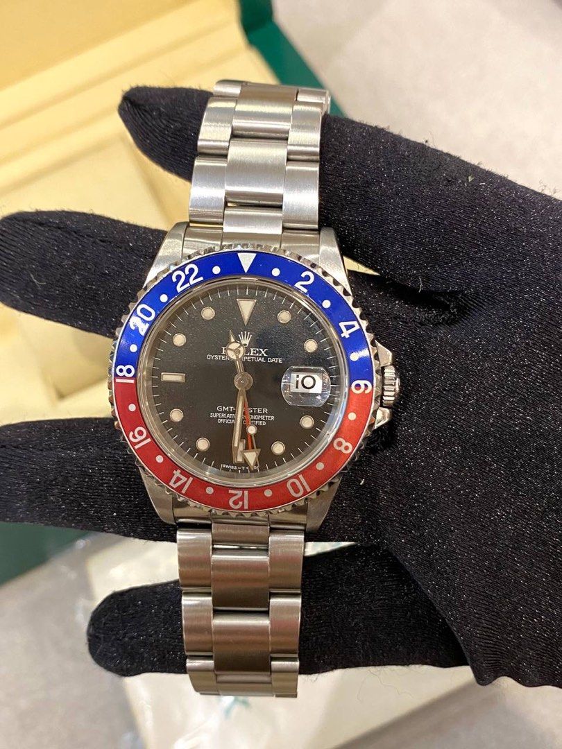 2001 ROLEX GMT-MASTER PEPSI REF 16700 40MM AUTOMATIC WATCH -FULL SET-, Luxury, Watches on Carousell