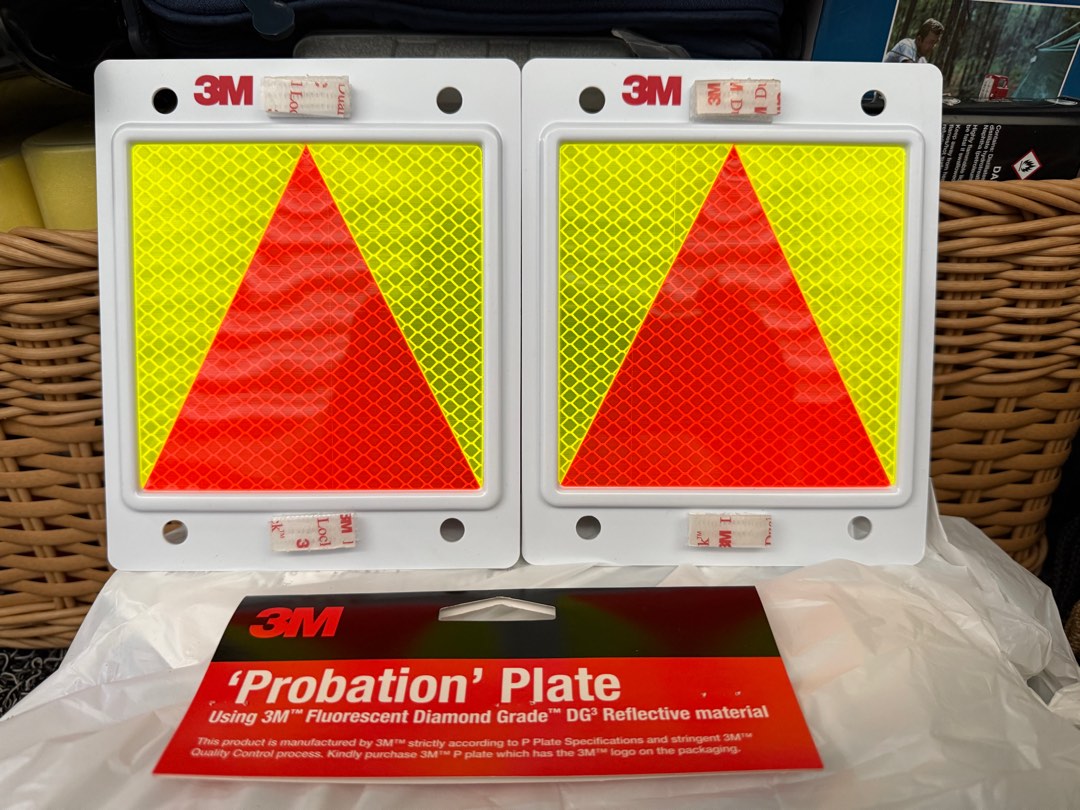 3M Probation Plate, Car Accessories, Car Plates on Carousell