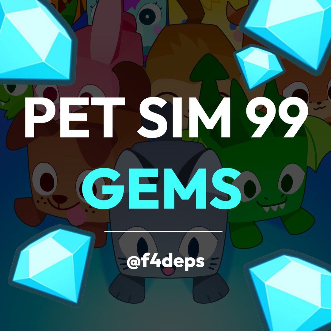 [$0.95/100M] PS99 GEMS PET SIM 99, Video Gaming, Gaming Accessories, In ...