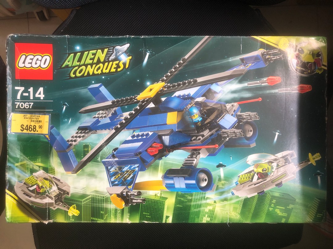 全新 樂高 LEGO 7067 Alien Conquest Jet Copter Encounter 噴射戰鬥直升機遭遇戰, 興趣及遊戲 ...