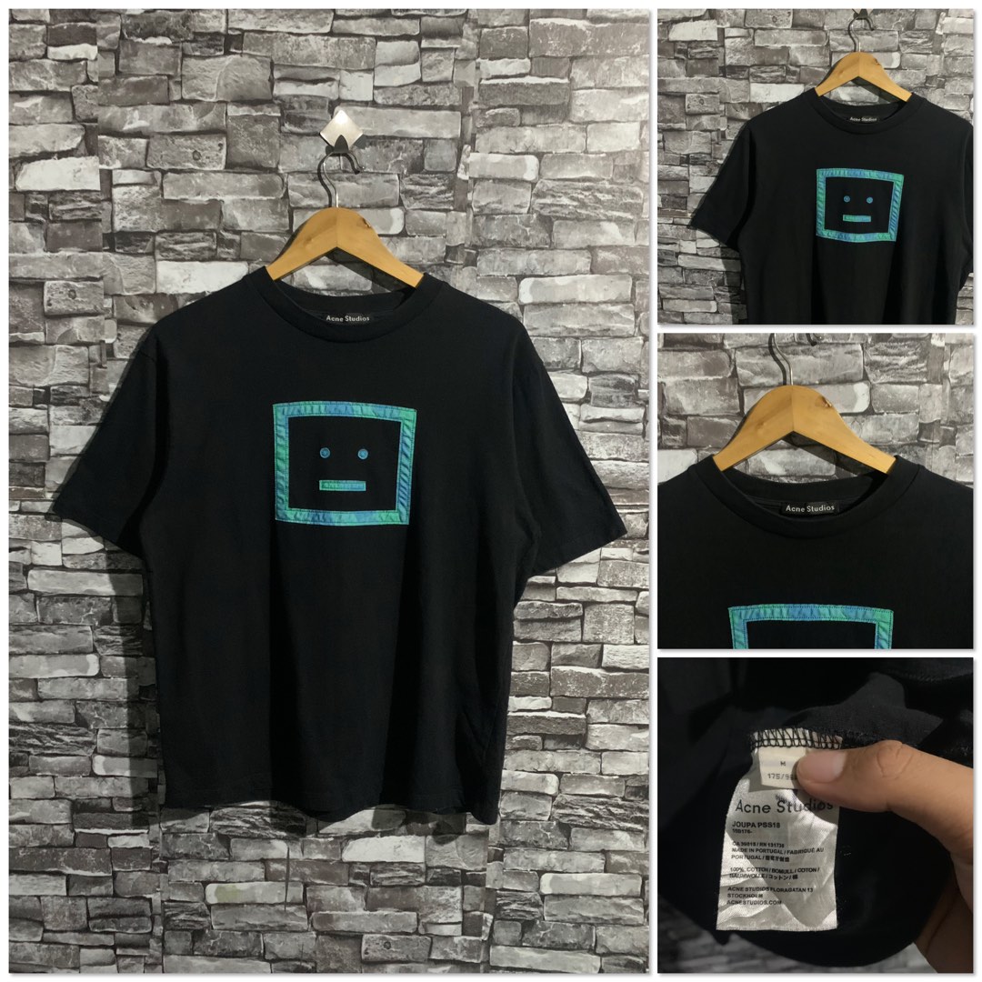 ACNE STUDIOS BIG NASH FACE LOGO TEE, Women's Fashion, Tops, Shirts on ...