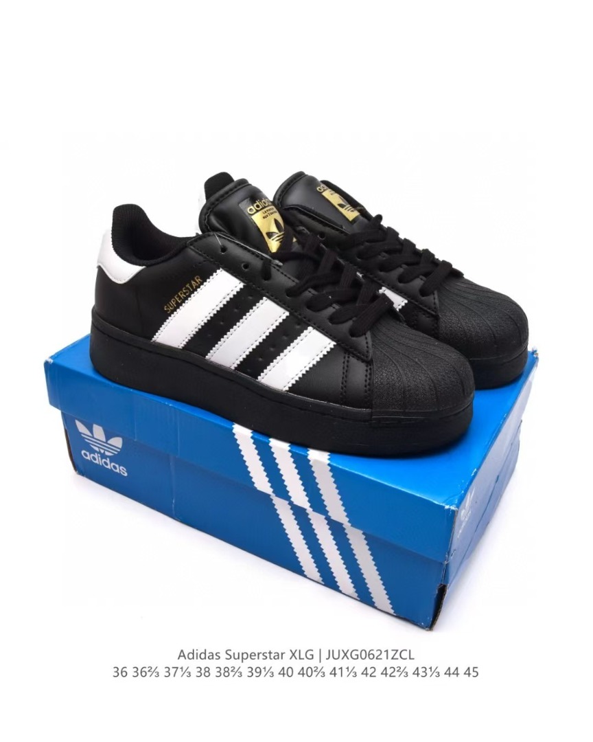 adidas Superstar XLG Black IG9777, Women's Fashion, Footwear, Sneakers ...