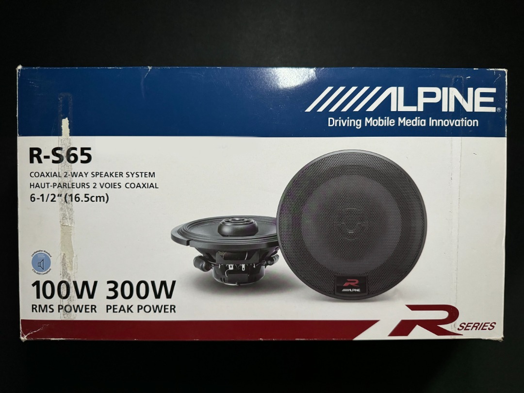 ALPINE R Series R-S65 Coaxial 2-Way Speaker System, Audio, Other Audio ...