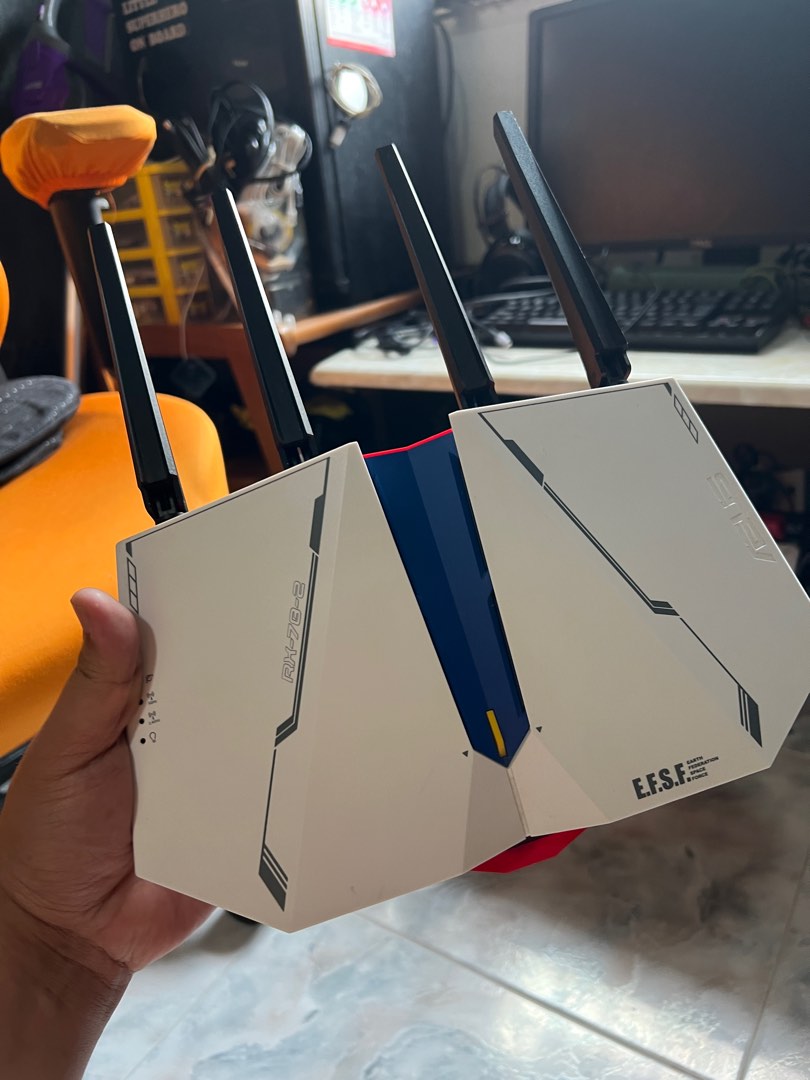 Asus limited edition Gundam AX5400 RT-AX82U dual band frequency 2.4G 5G wifi 6, Computers & Tech ...