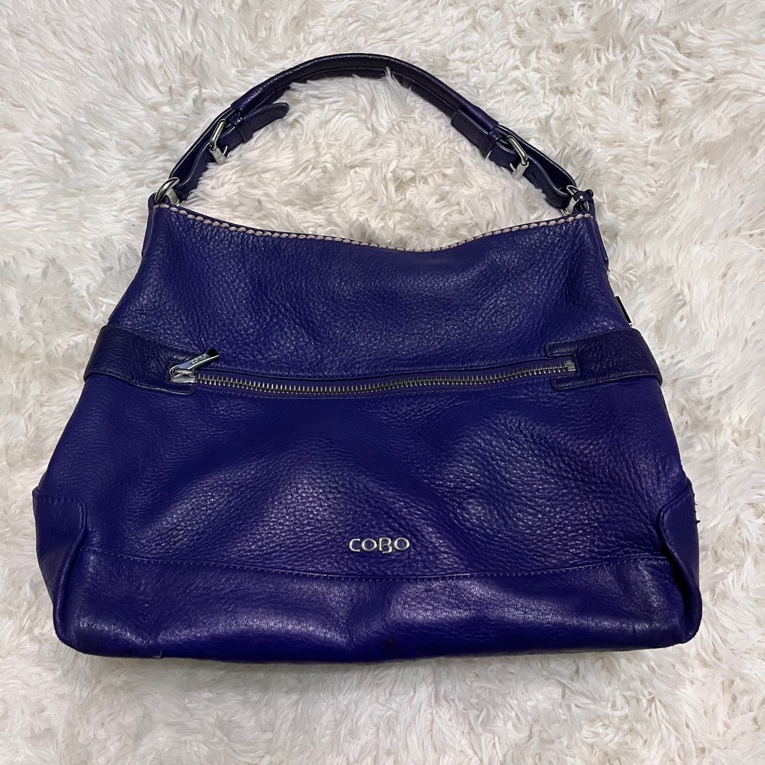 Authentic Cobo Reversible Blue Hobo Bag, Women's Fashion, Bags ...