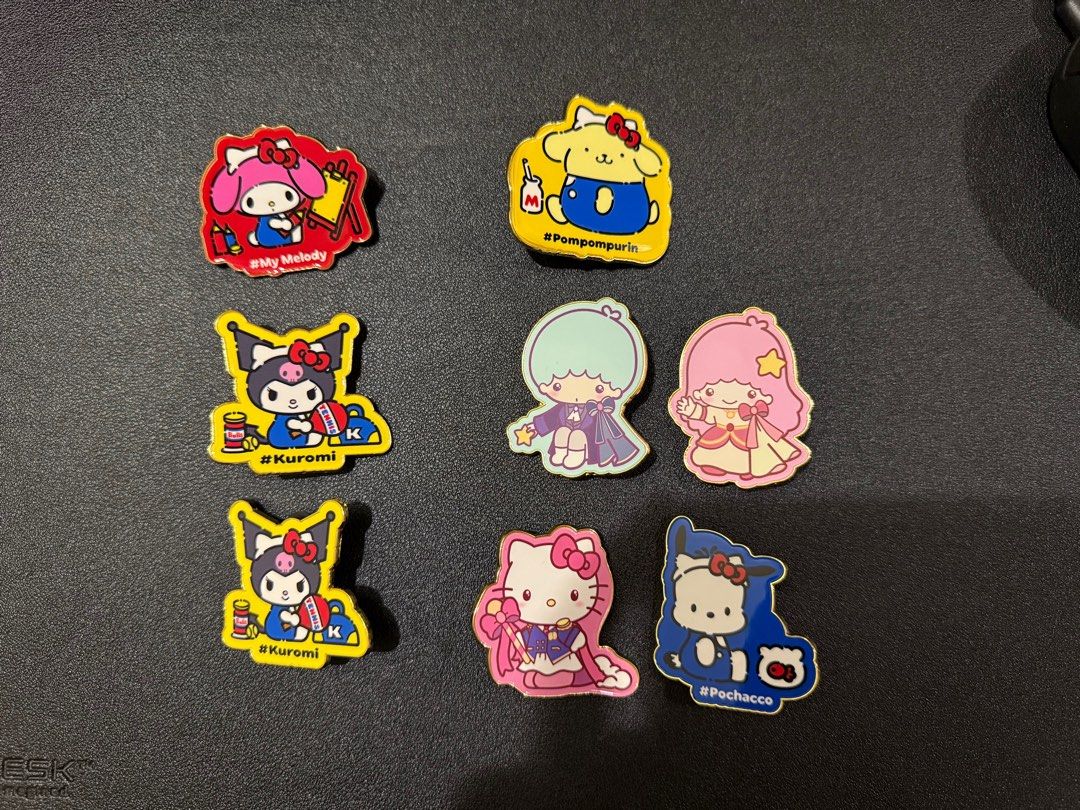 Authentic Sanrio pin badges 50th anniversary kuromi Cinnamoroll ...