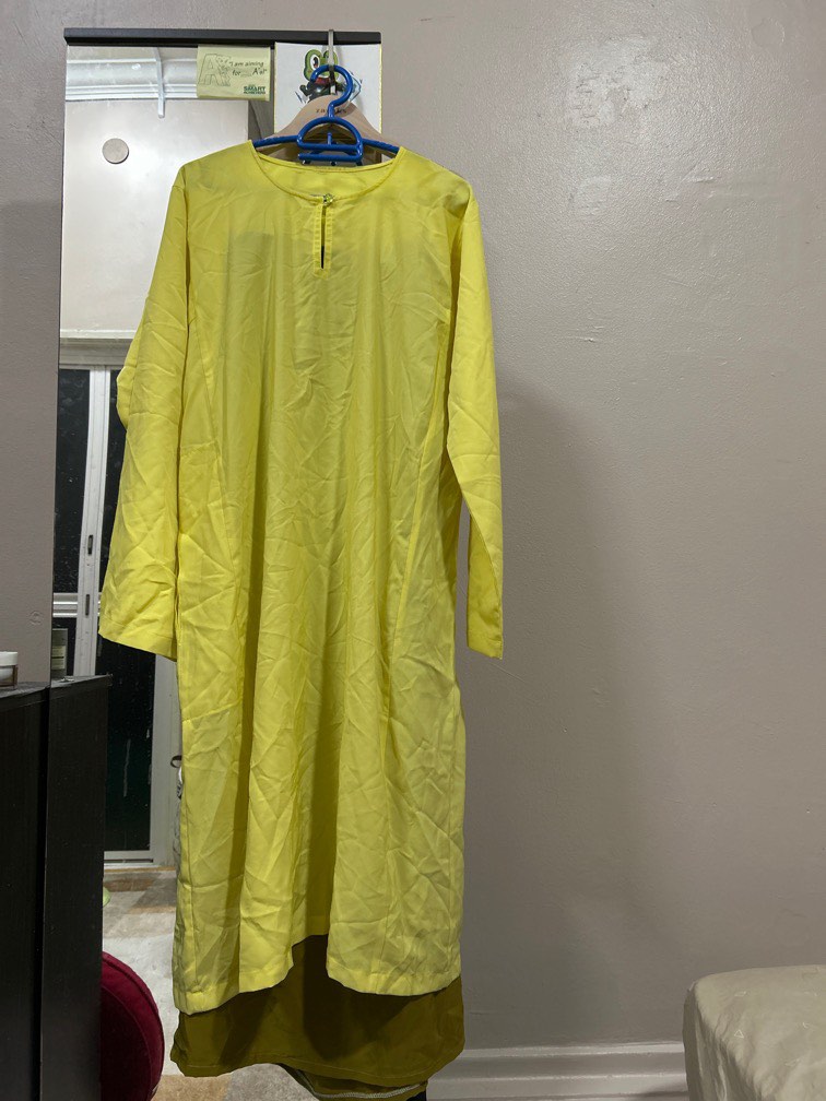 Baju Kurung Sekolah Kuning, Women's Fashion, Muslimah Fashion, Baju ...