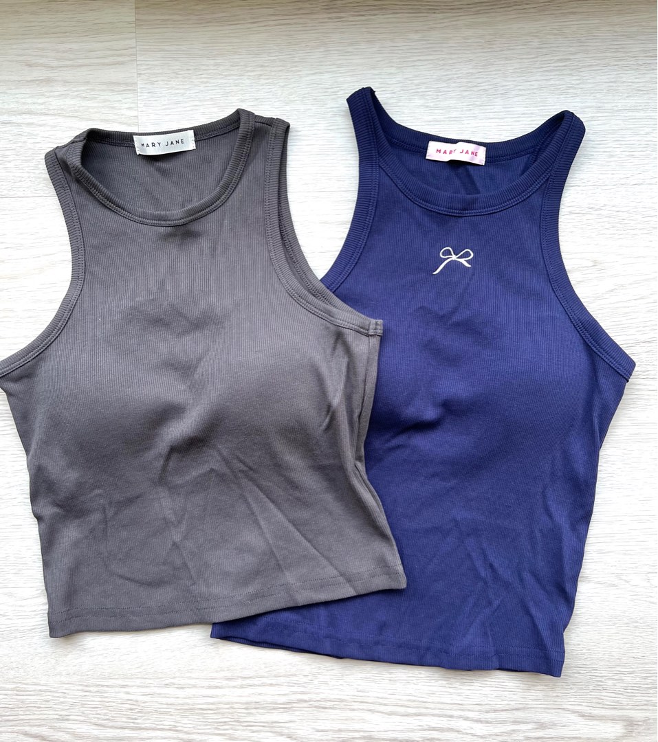 Basic Padded Tops with Ribbon/Bow, Women's Fashion, Tops, Sleeveless on ...