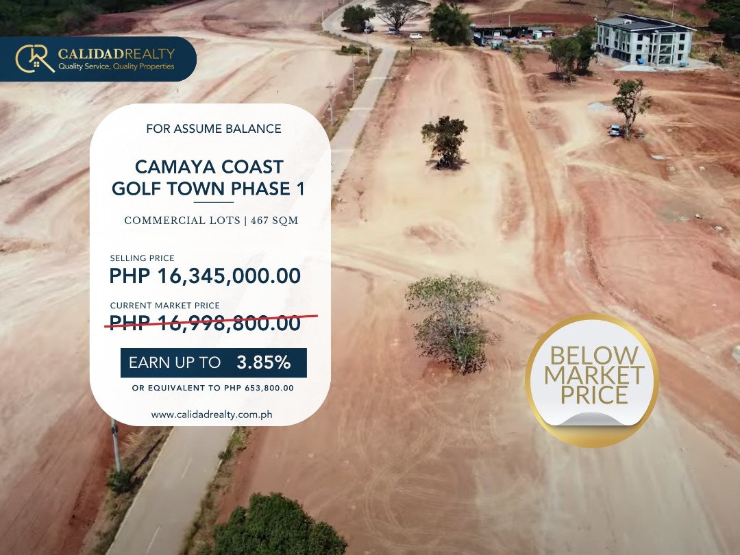 Camaya Coast Below Market Price Golf Town Commercial Lot For Sale ...