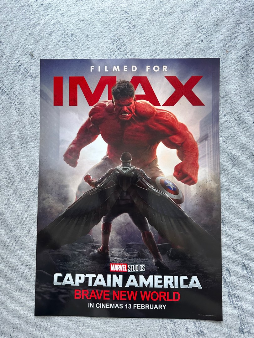 Captain America Brave New World IMAX A3 Marvel Poster, Hobbies & Toys ...