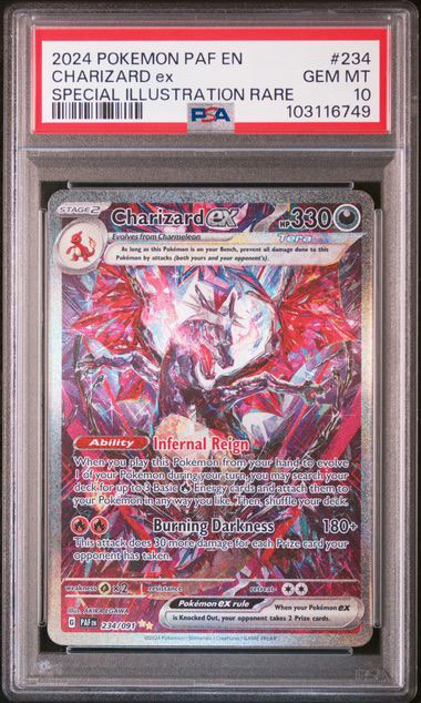Charizard EX SIR 234/091 Paldean Fates PSA 10, Hobbies & Toys, Toys ...