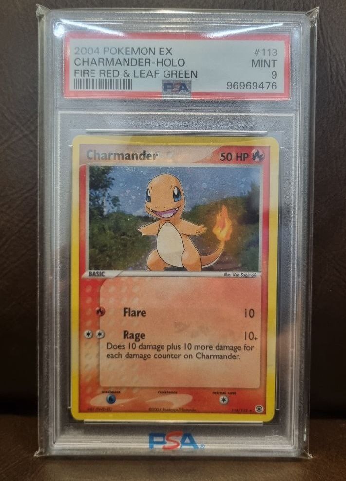 Charmander #113 Secret Rare - 2004 Pokemon FRLG - PSA 9 with Full Swirl ...