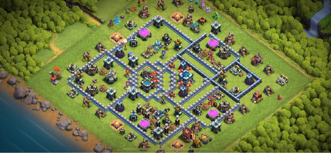 Clash of Clans(coc)th13 defense max acc, queen max level, got fire ball ...