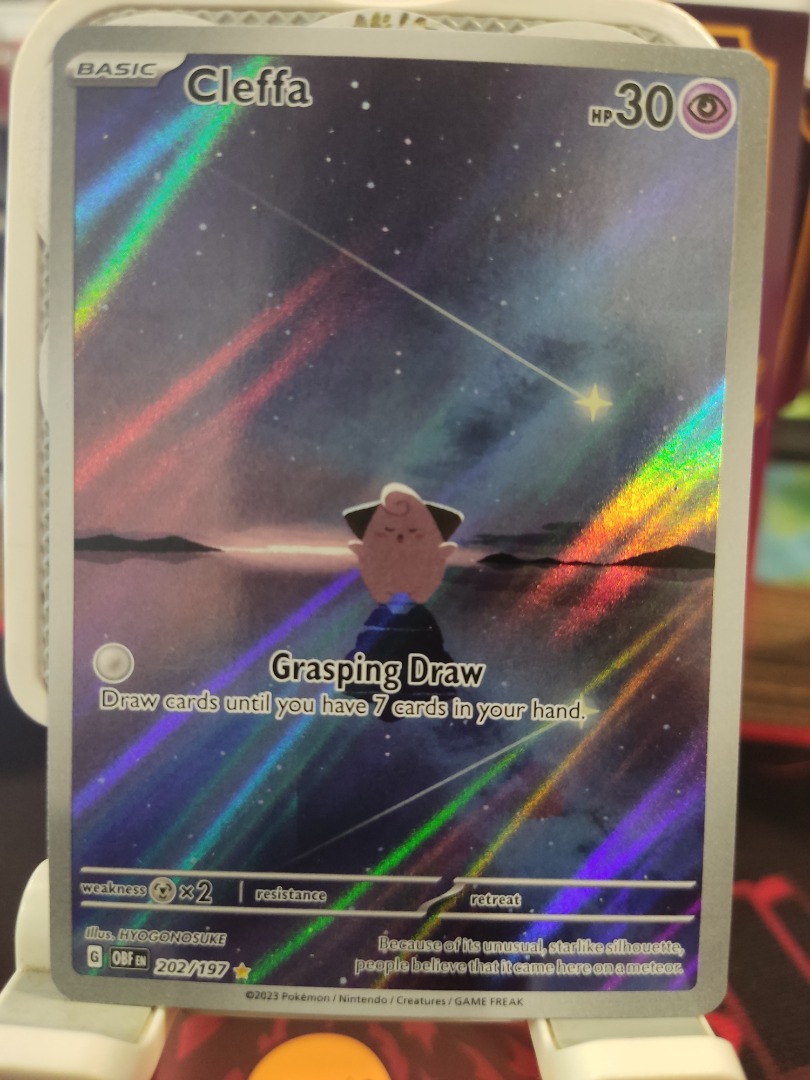 Cleffa pokemon card (obsidian flames), Hobbies & Toys, Collectibles ...