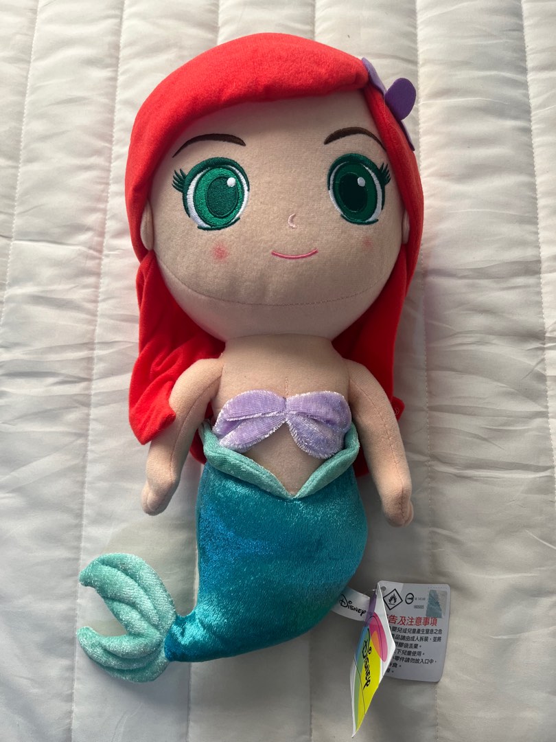 Disney Little Mermaid Ariel Plush Princess Stuffed Toy, Hobbies & Toys ...
