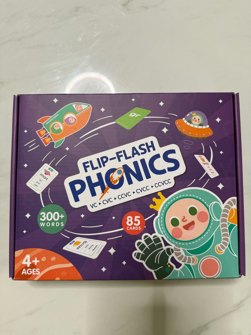 Flip Flash Phonics Cards CVC CVCC, 興趣及遊戲, 玩具 & 遊戲類 - Carousell