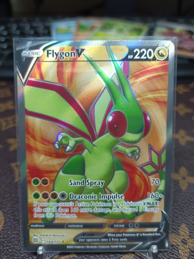 Flygon V - 164/172 Full Art Ultra Rare Brilliant Stars Pokemon Card ...