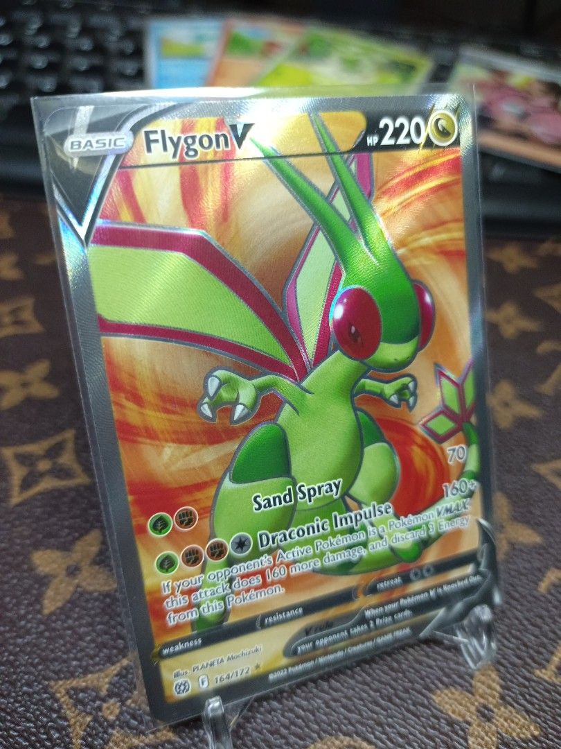 Flygon V - 164/172 Full Art Ultra Rare Brilliant Stars Pokemon Card ...