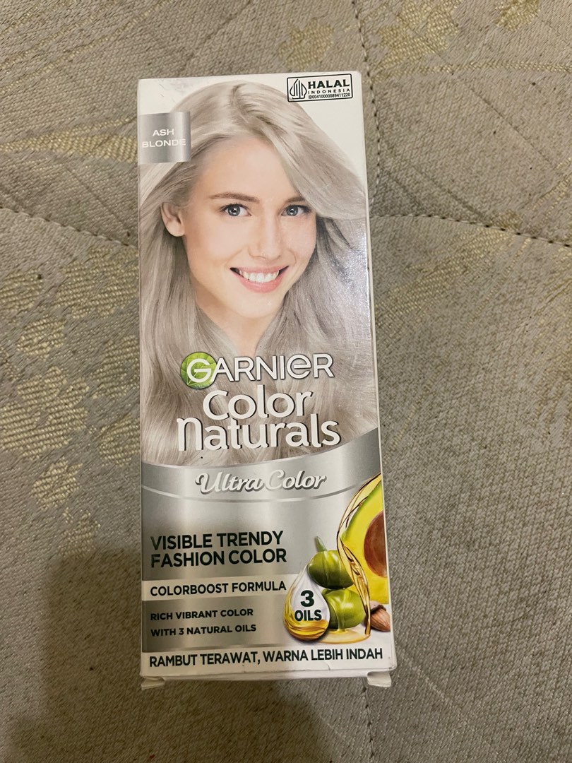 Garnier Color Natural Ultra Color Ash Blonde 55ml + 50g, Kesehatan ...