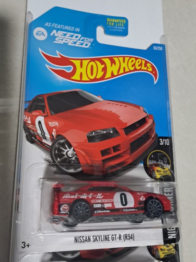 Hot Wheels Nissan Skyline GTR R34 Red NFS Need for Speed, Hobbies ...