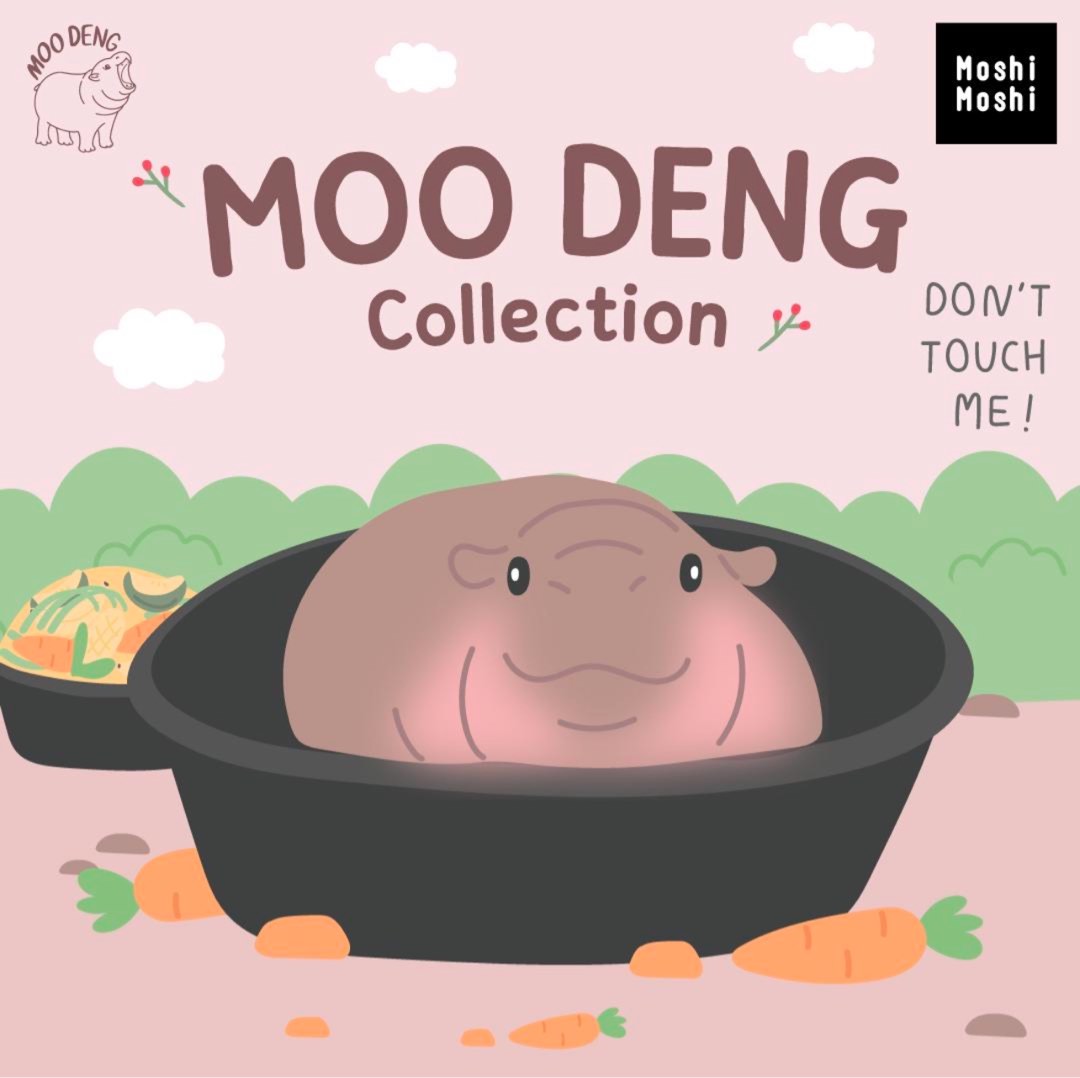 [HTB] Moo Deng X Moshi Moshi Collection, Hobbies & Toys, Stationery & Craft, Other Stationery ...