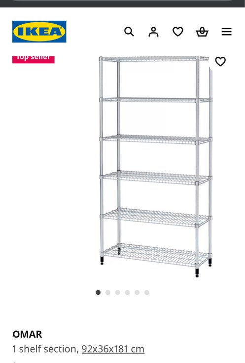IKEA OMAR shelving unit, Furniture & Home Living, Furniture, Shelves ...