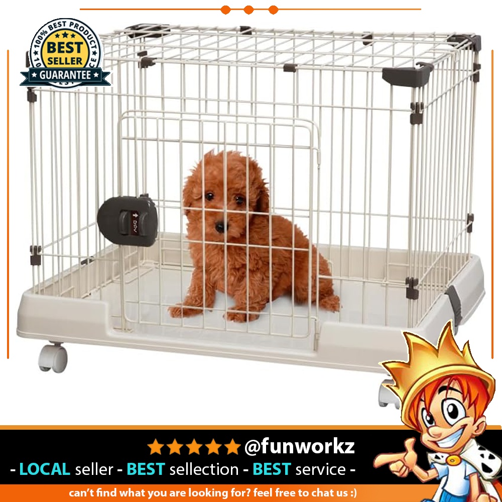 Iris Ohyama Room Cage RKG-700L Milky Brown: Dog Cage, Easy Assembly ...