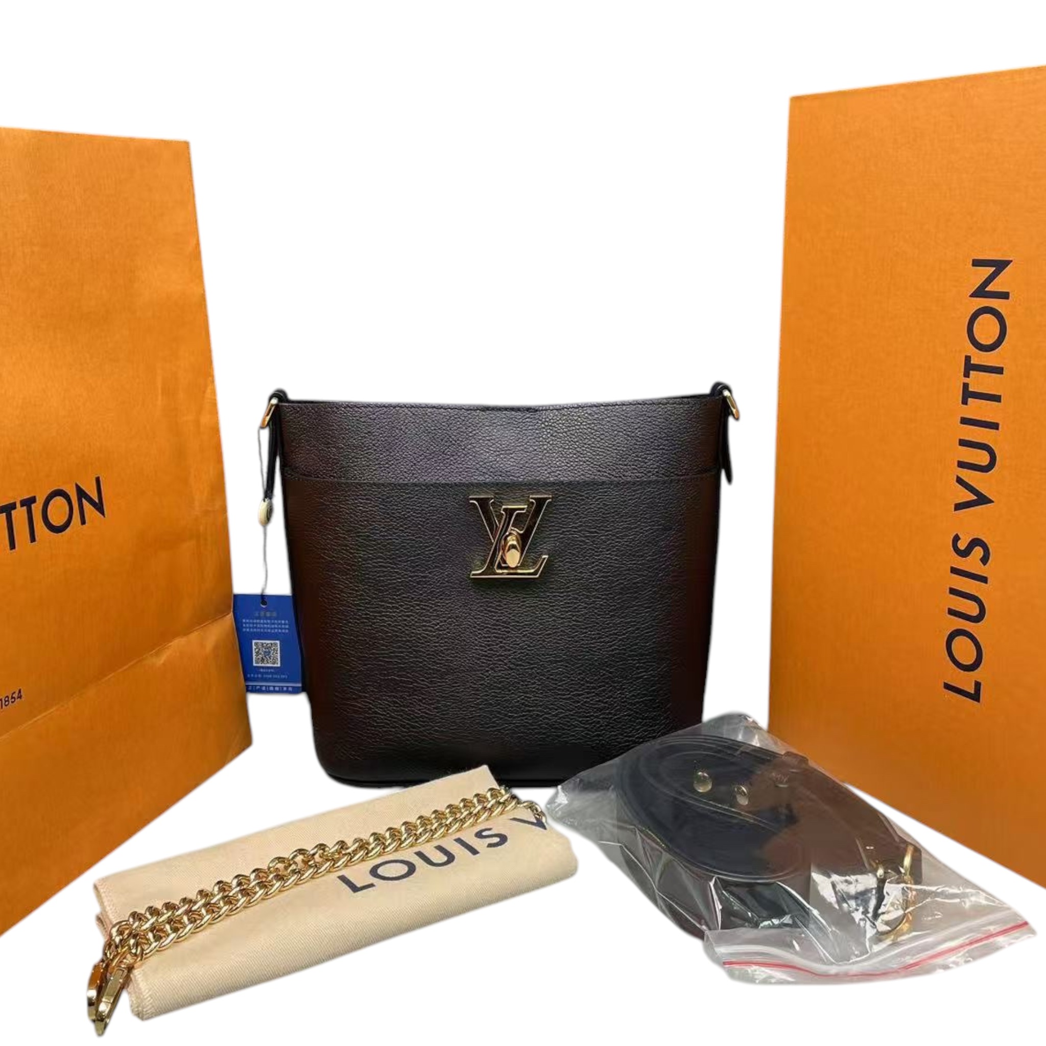 Louis Vuitton Lock and Walk Bag in Black GHW, Luxury, Bags & Wallets on ...