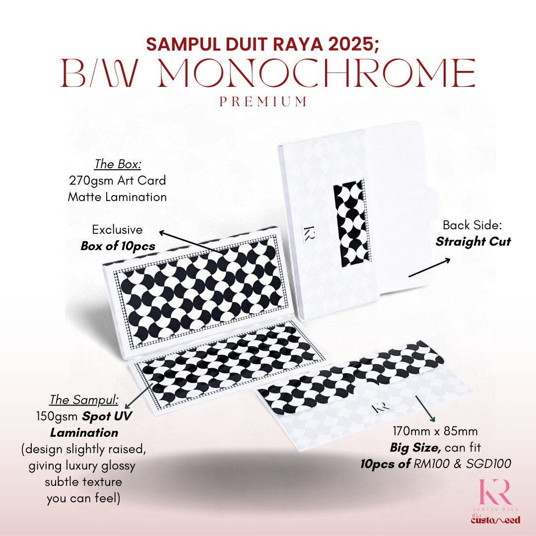 MONOCHROME PREMIUM: Box of Sampul Raya 2025, Furniture & Home Living ...