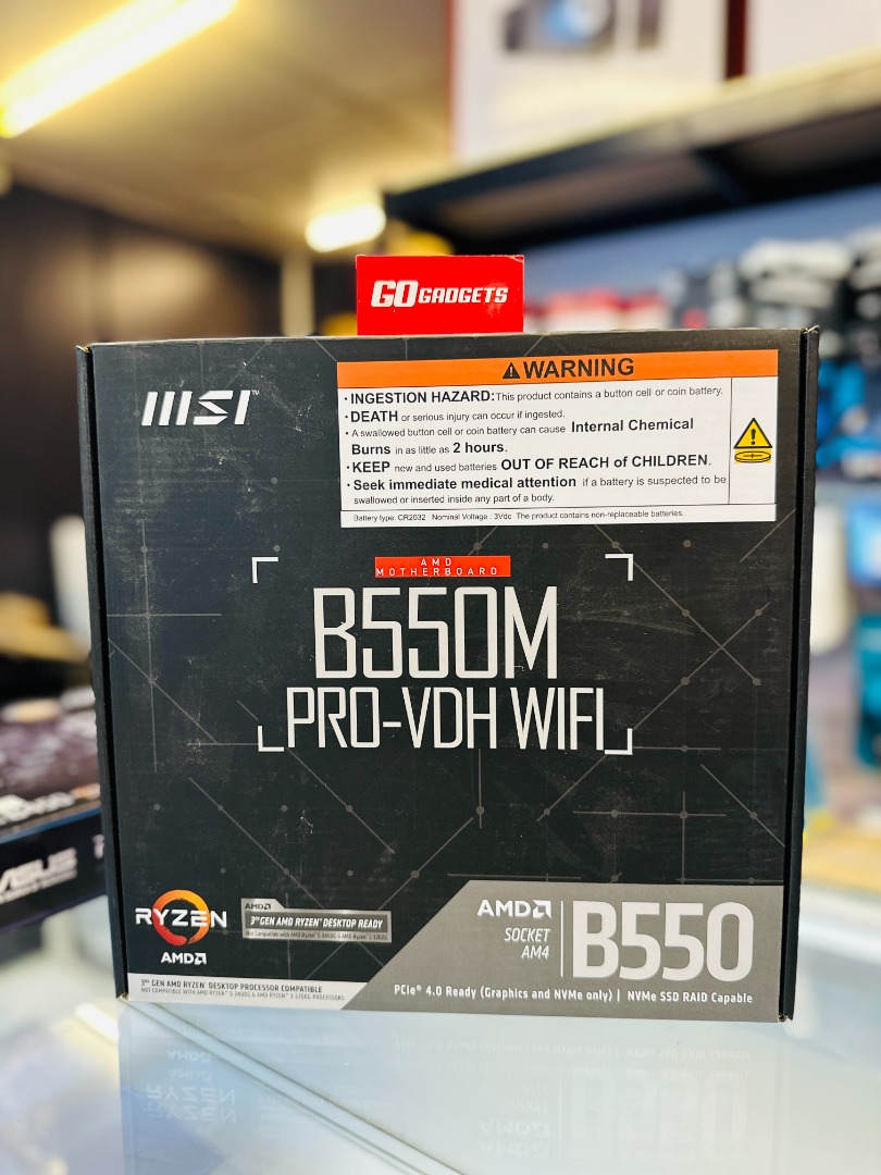 MSI B550M PRO-VDH WIFI AMD AM4 Socket M-ATX Motherboard, Computers & Tech, Parts & Accessories ...