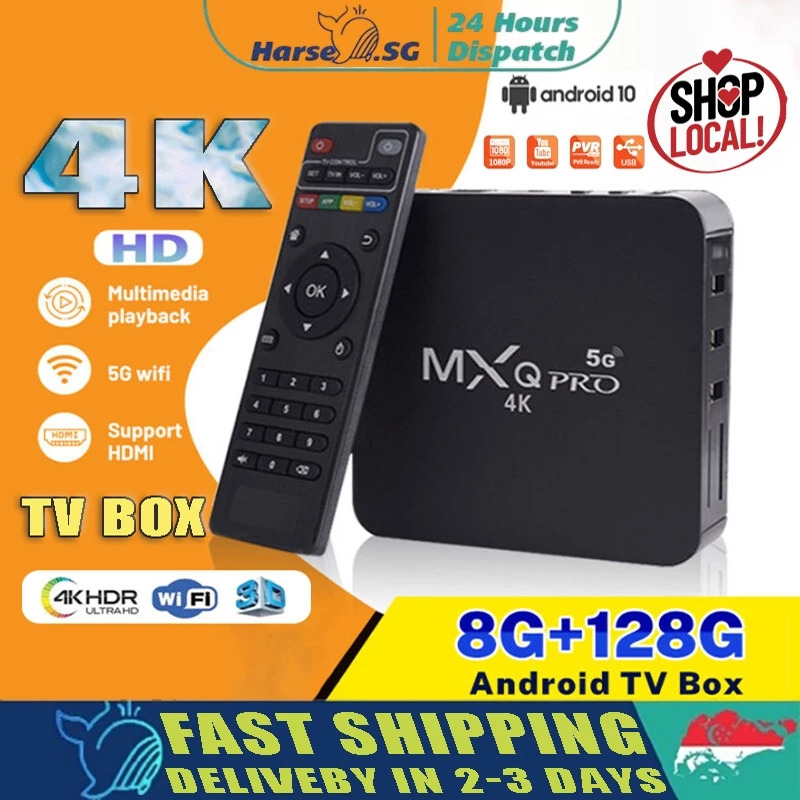MXQ Pro Android 10.1 Smart TV Box 4K Smart Media Player Set-top Box2.4G&5G Wifi 8GB+128GB 4K ...