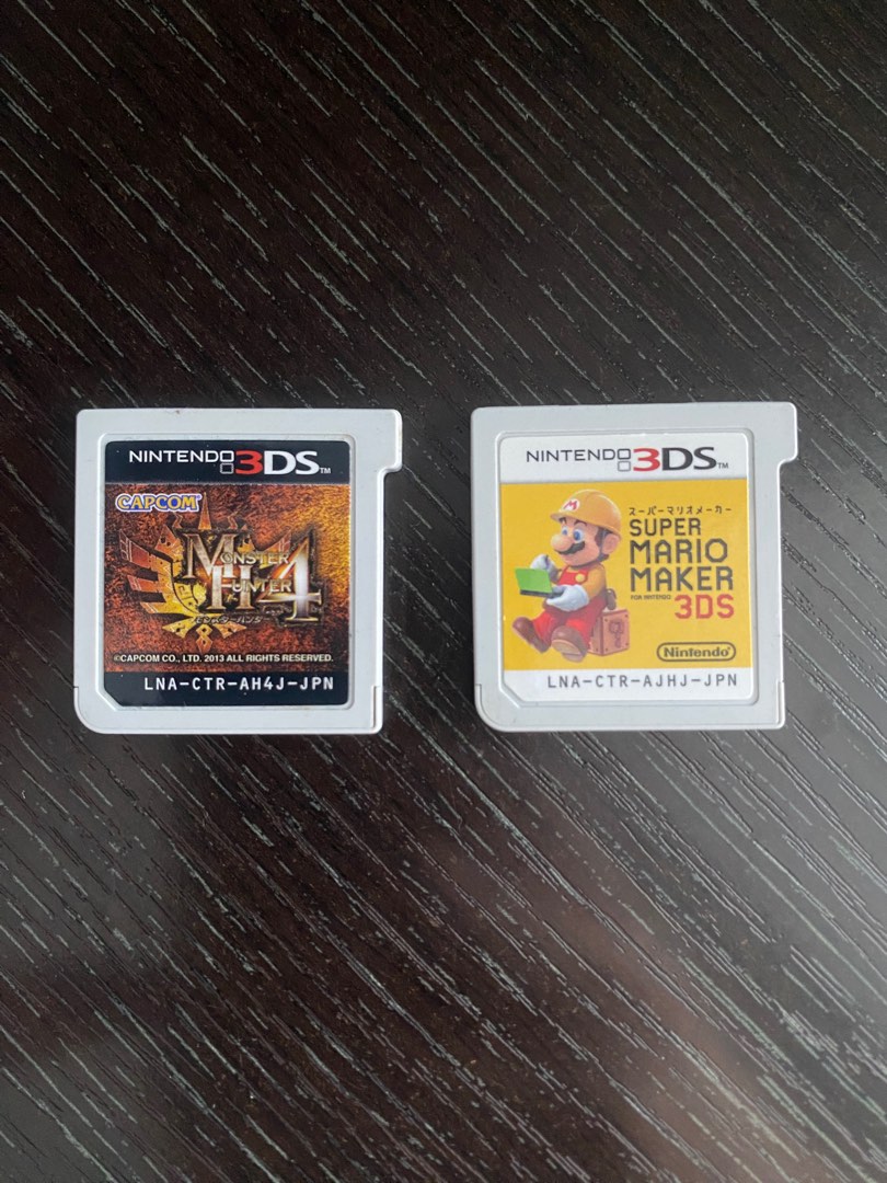 Nintendo 3ds games bundle super mario maker JP and monster hunter 4 JP ...
