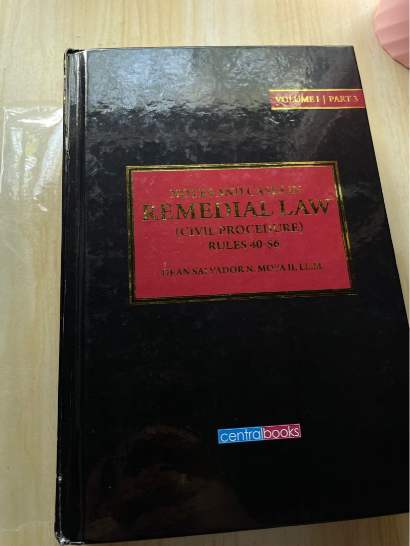 Notes and Cased in Remedial Law (Civil Procedure) Volume 1 Part 3 by ...