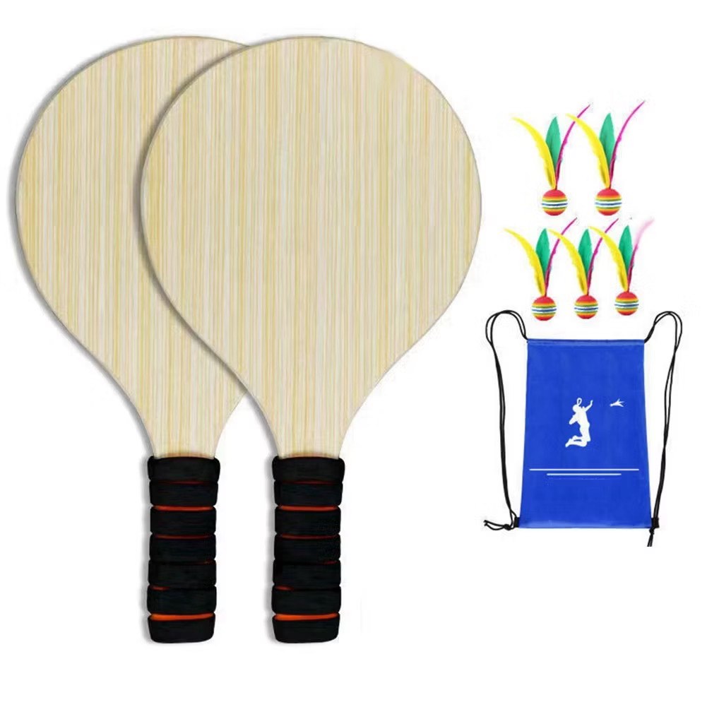 PADDLE BALL GAME BEACH TENNIS PINGPONG CRICKET BADMINTON RACKET PADDLES ...