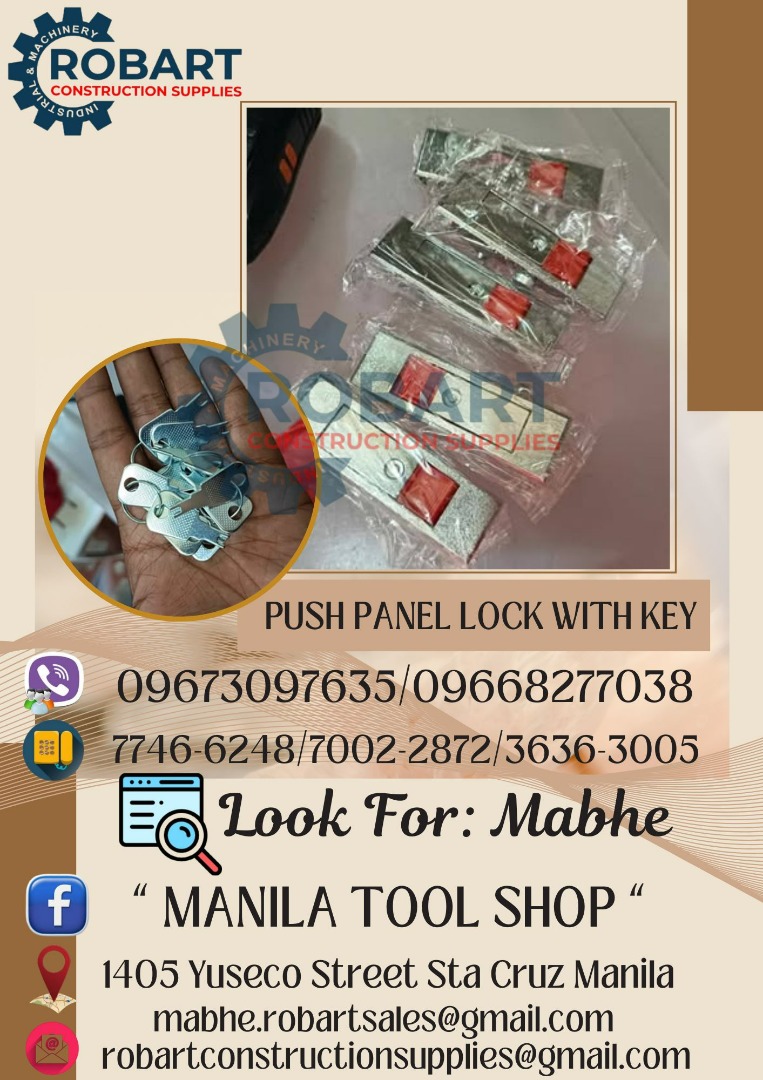 Panel Push Lock with Key, Furniture & Home Living, Cleaning & Homecare ...
