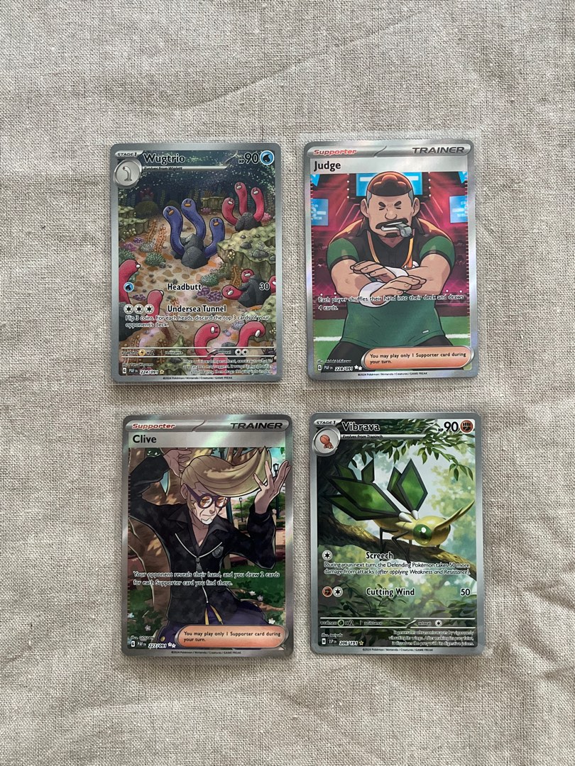 Pokemon TCG PAF UR IR full art cards wugtrio Clive vibrava judge ...