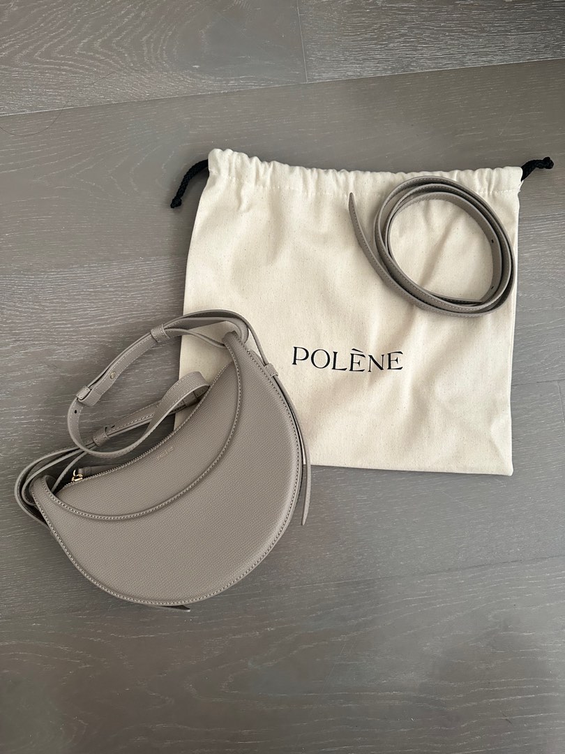 Polene Numero Dix Textured Taupe, Luxury, Bags & Wallets on Carousell