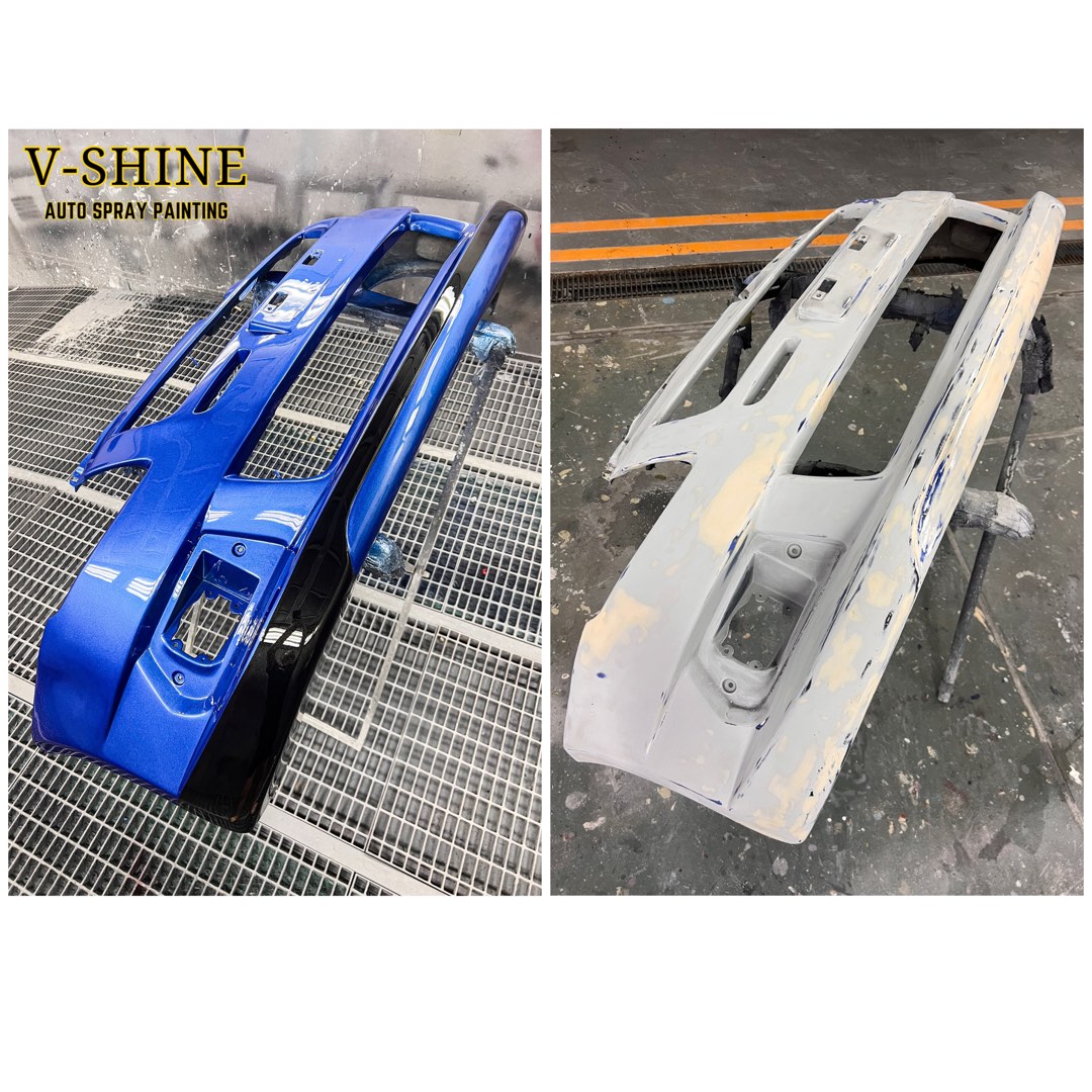🔵 Repair & Respray Front Bumper with 2 Tone Spray Painting / Private ...
