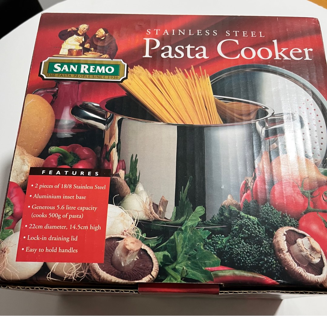 San Remo Stainless Steel Pasta cooker 22cm Dia x 14.5cm high, Furniture ...