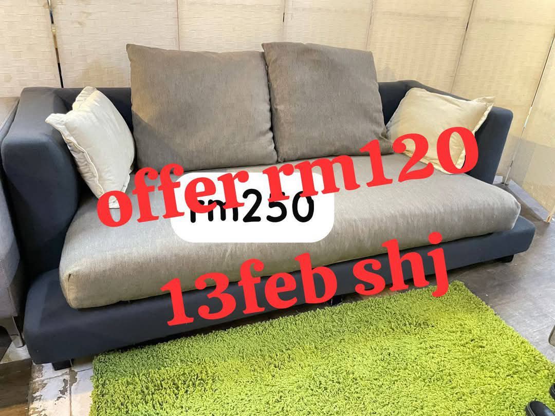 Sofa lelong 13 feb 2025, Furniture & Home Living, Furniture, Sofas on Carousell