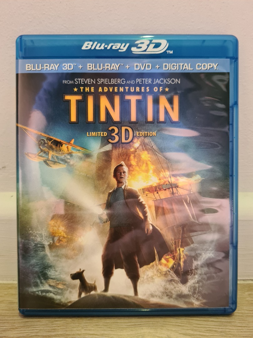 The Adventures of TinTin Blu Ray 3D+DVD, Hobbies & Toys, Music & Media ...