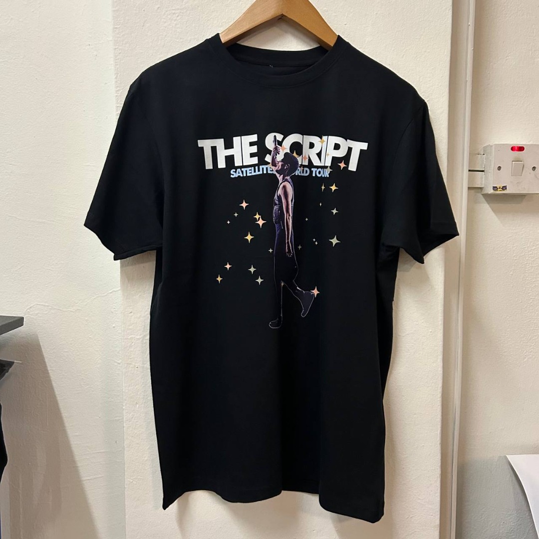 The Script Satellites World Tour 2025 Black Tshirt, Men's Fashion, Tops ...