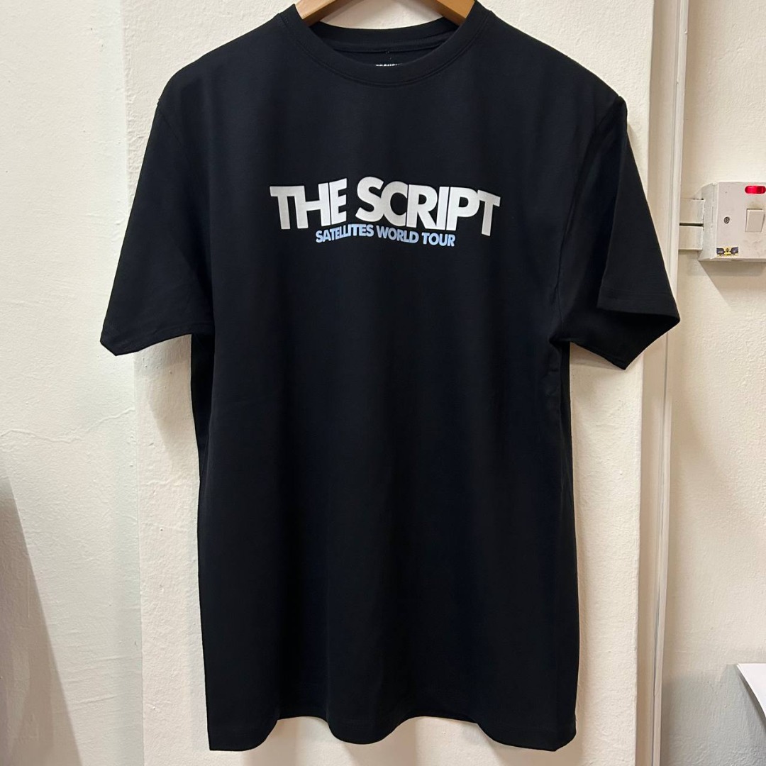 The Script - Satellites World Tour 2025 Black Tshirt, Men's Fashion ...