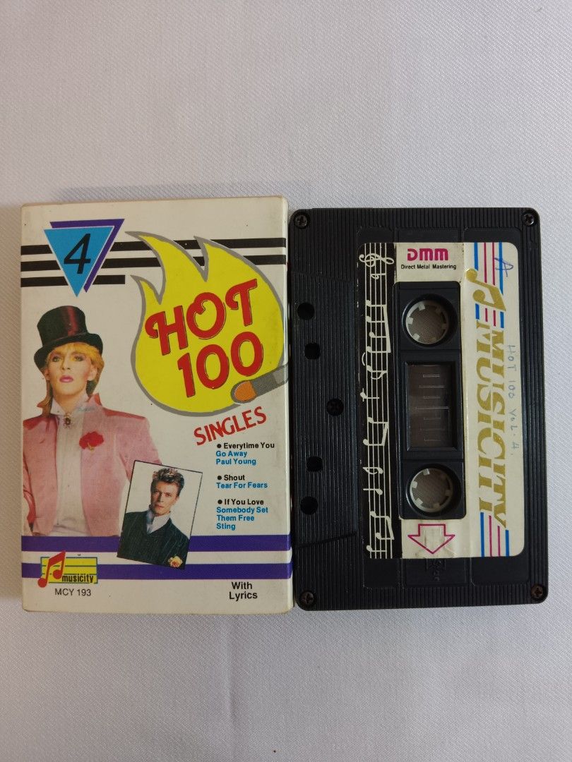 Vintage bootleg compilation cassette keset Kompilasi Hot 100 Singles 4 ...
