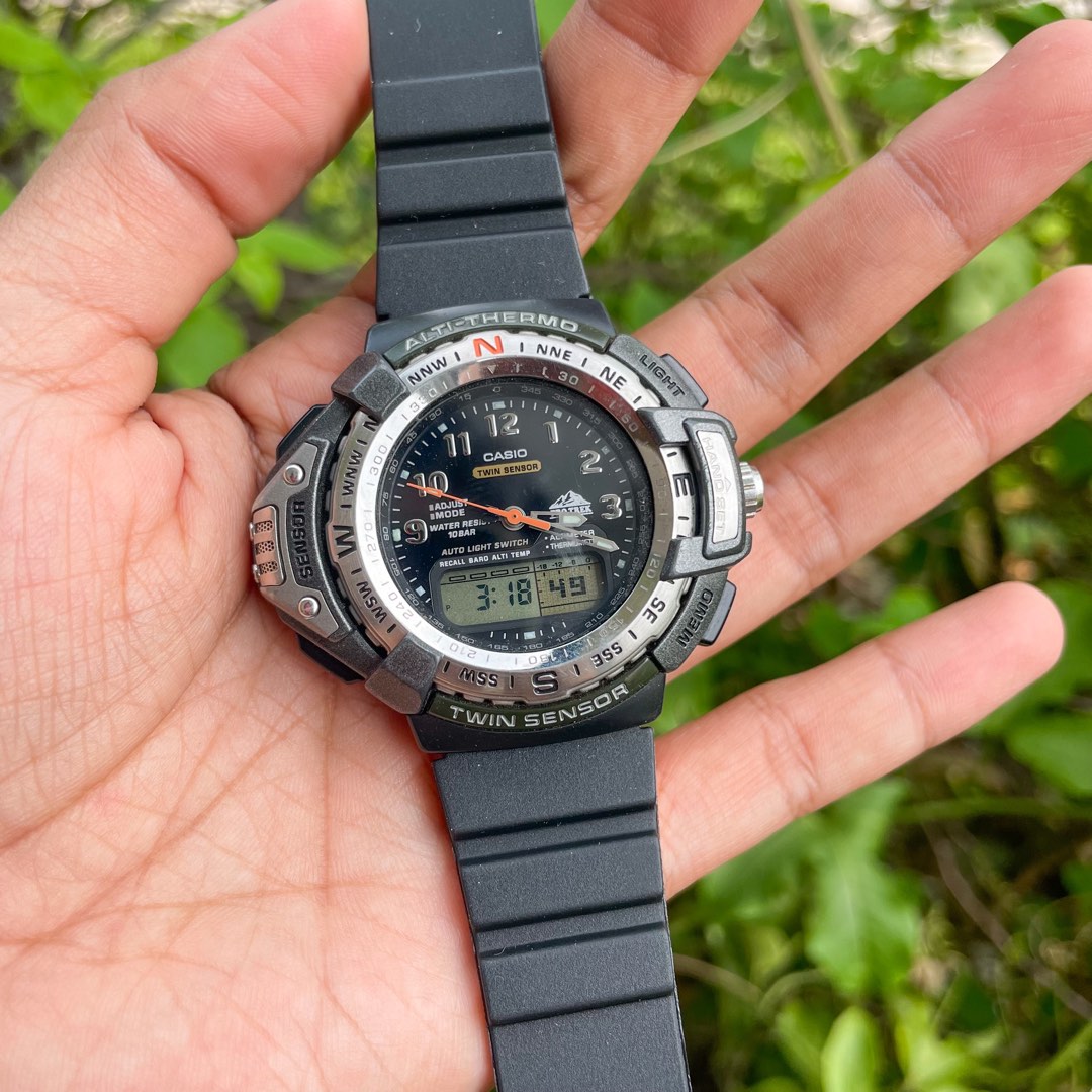 Vintage Casio Protrek Twin Sensor, Men's Fashion, Watches & Accessories ...